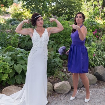 Muscular Brides and FBB Muscle At Weddings!
